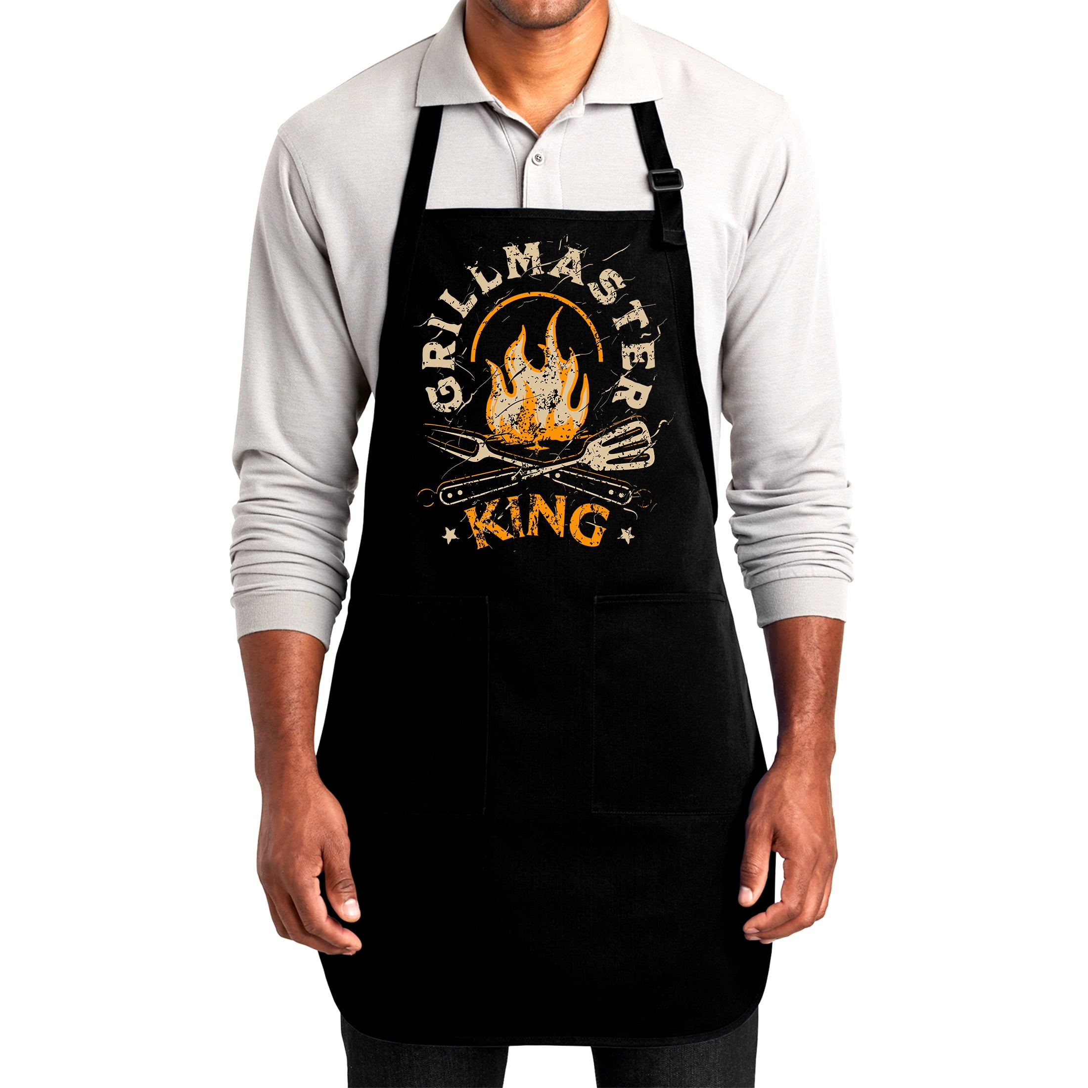 BBQ Cooking Kitchen Apron - Port Authority Full-Length Grill Master ...
