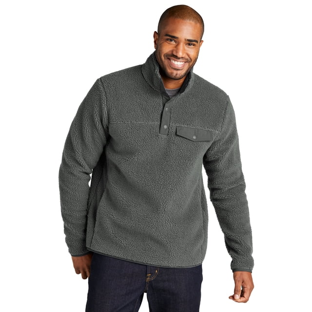 Port Authority Camp Fleece Snap Pullover F140 - Walmart Business Supplies