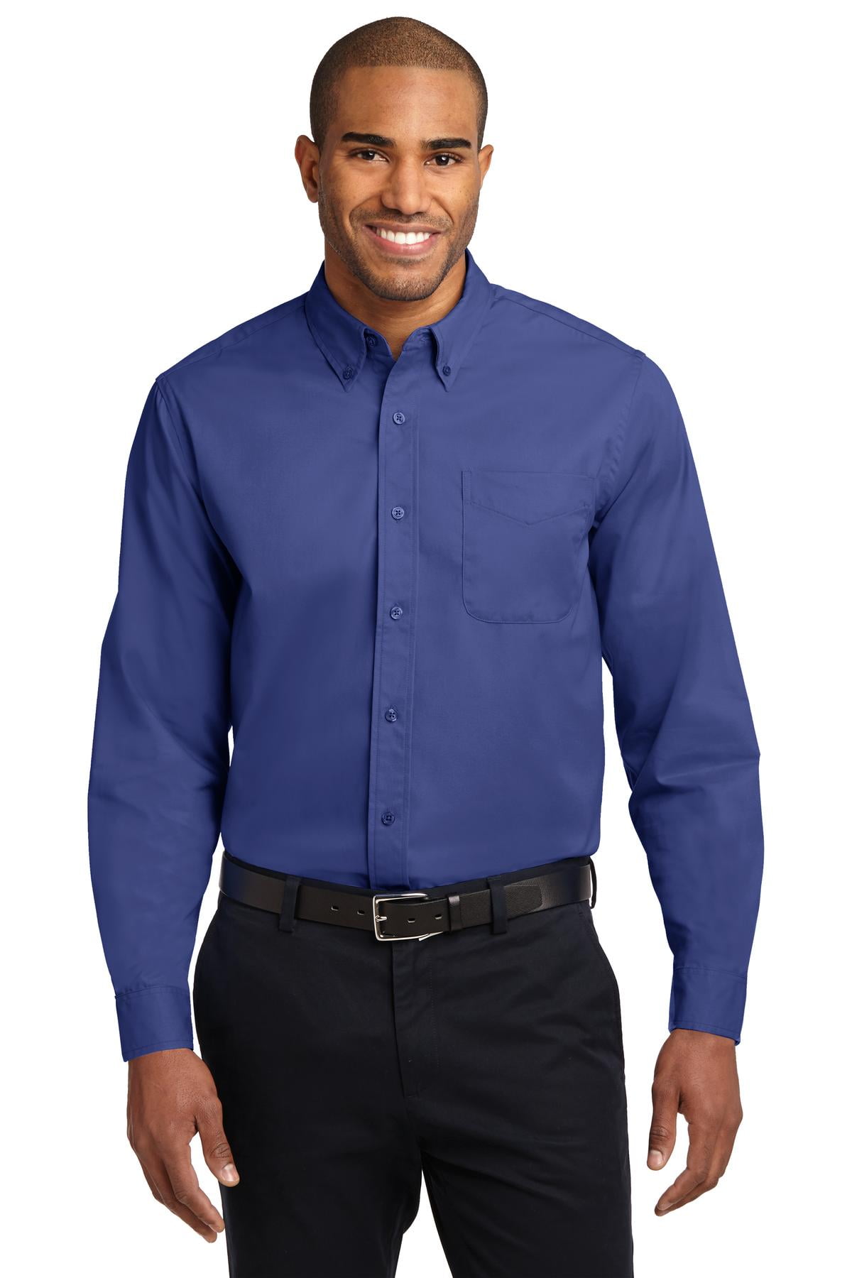 Port Authority Easy Care Men Dress Shirts Long Sleeve – 55/45 ...