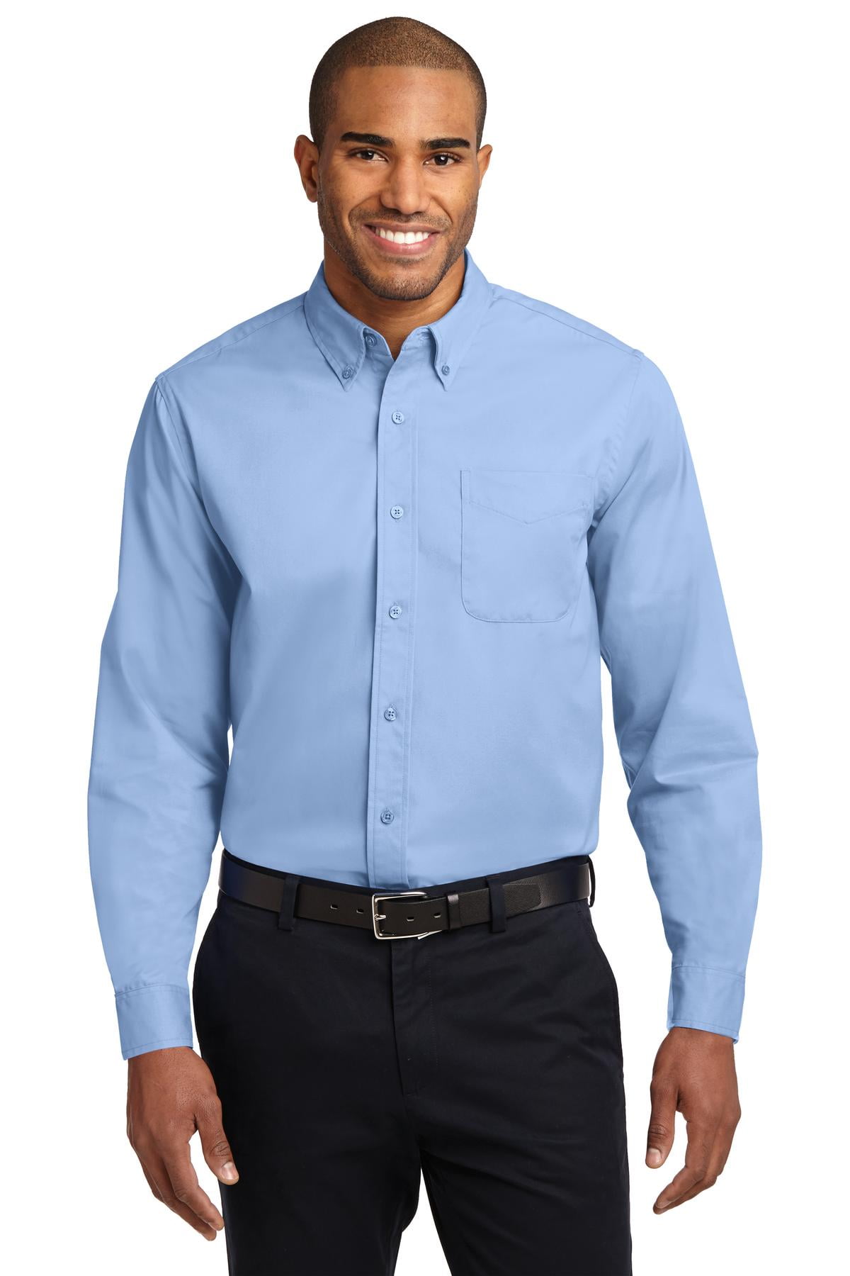 Port Authority Extended Size Long Sleeve Easy Care Shirt-10XL (Light ...