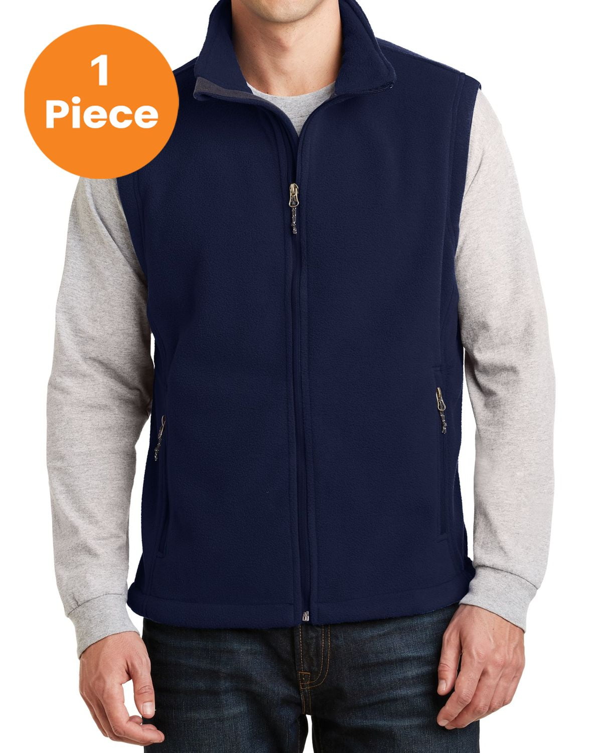Port Authority F219 Value Fleece Vest, True Navy, XS, Mens Vests ...