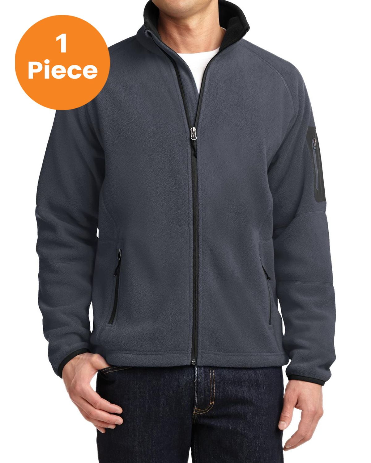 Port Authority F229 Enhanced Value Fleece Full-Zip Jacket, Battleship ...