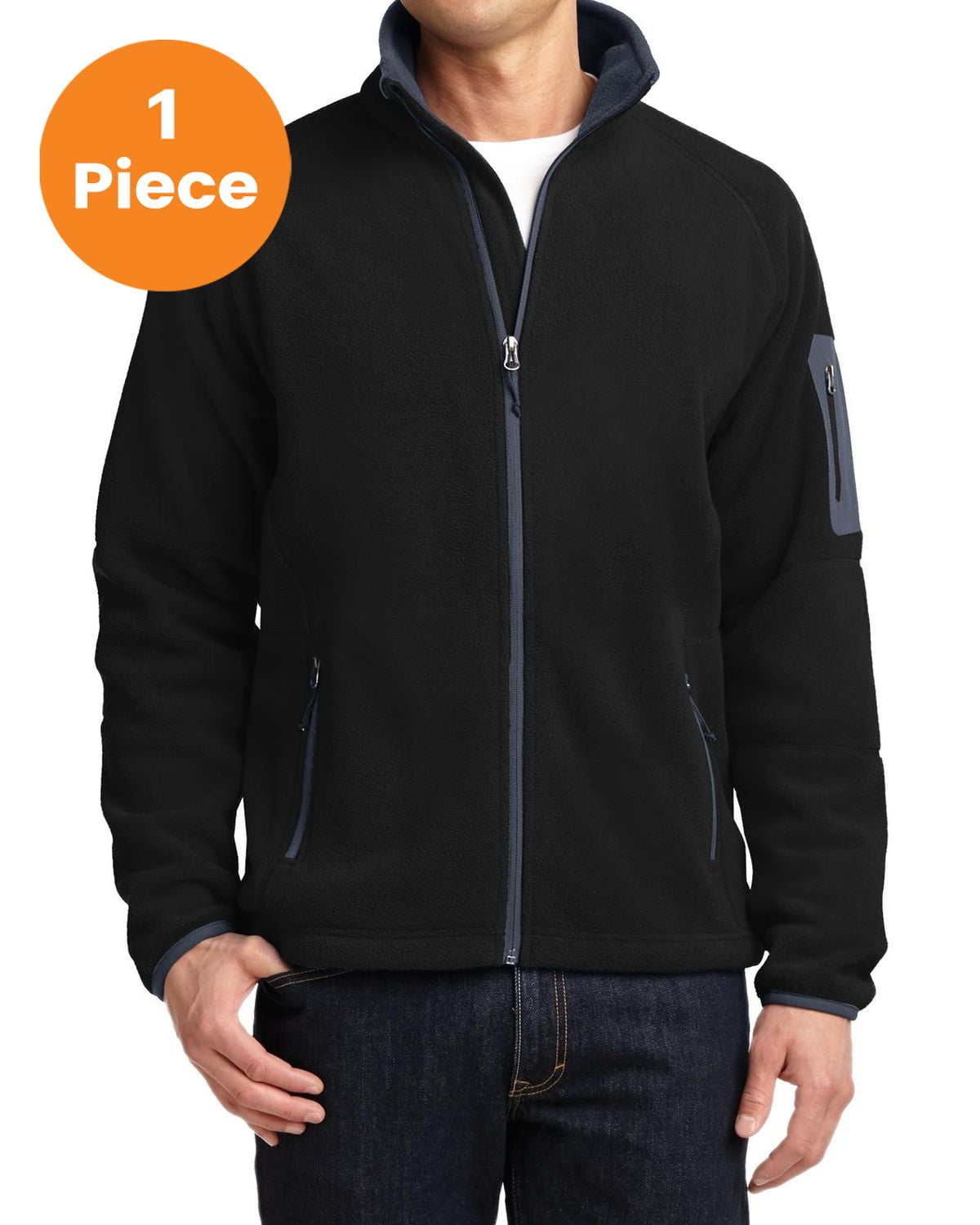 Port Authority F229 Enhanced Value Fleece Full-Zip Jacket, Black ...