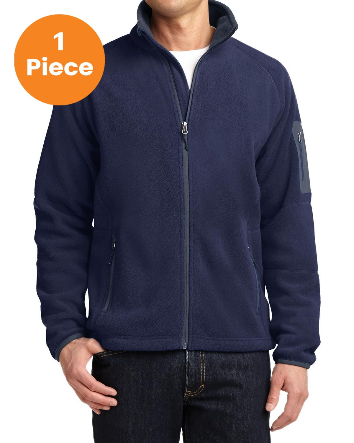 Port Authority F229 Enhanced Value Fleece Full-Zip Jacket, Navy ...