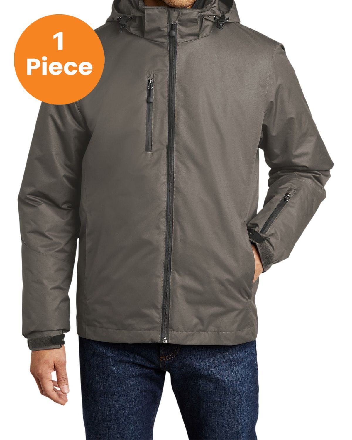 Port Authority J332 Vortex Waterproof 3-in-1 Jacket, Deep Smoke ...