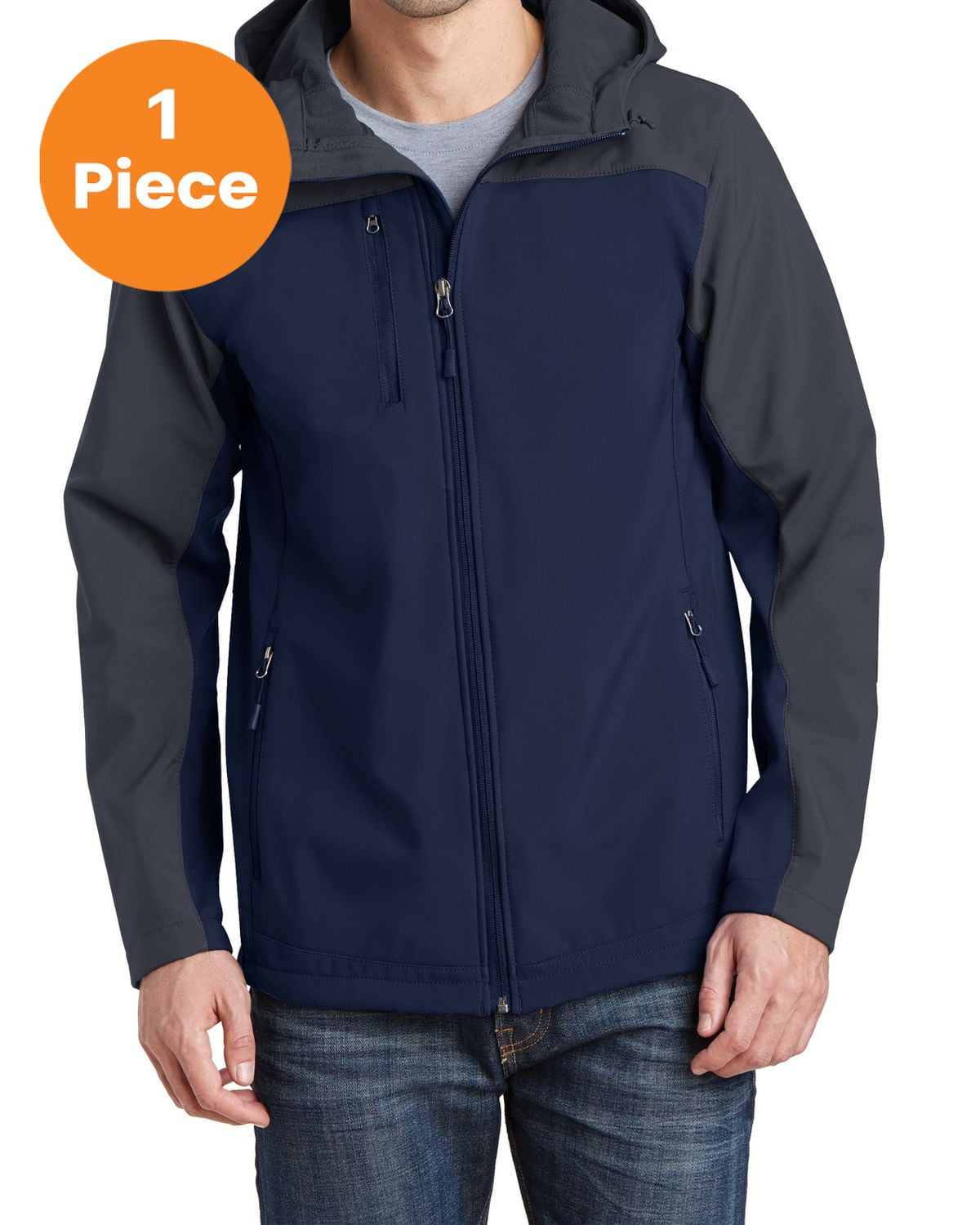 Port Authority J335 Hooded Core Soft Shell Jacket, Dress Blue Navy ...