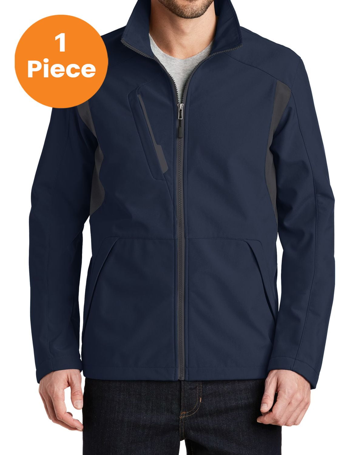 Port Authority J336 Back-Block Soft Shell Jacket, Dress Blue Navy ...