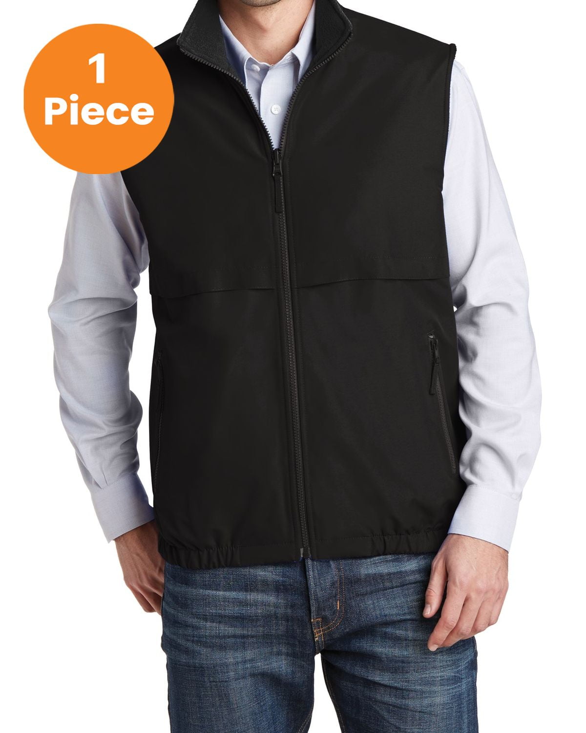 Port Authority J7490 Reversible Charger Vest , True Black, L, Mens ...