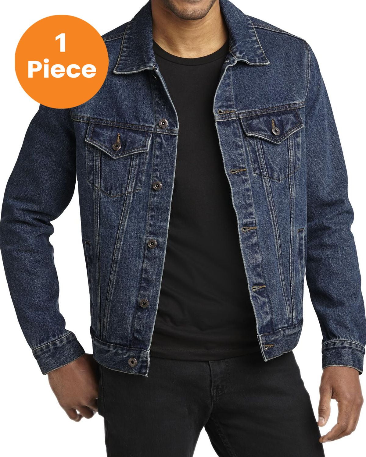 Port Authority J7620 Denim Jacket, Denim Blue, S, Big and Tall Coats ...