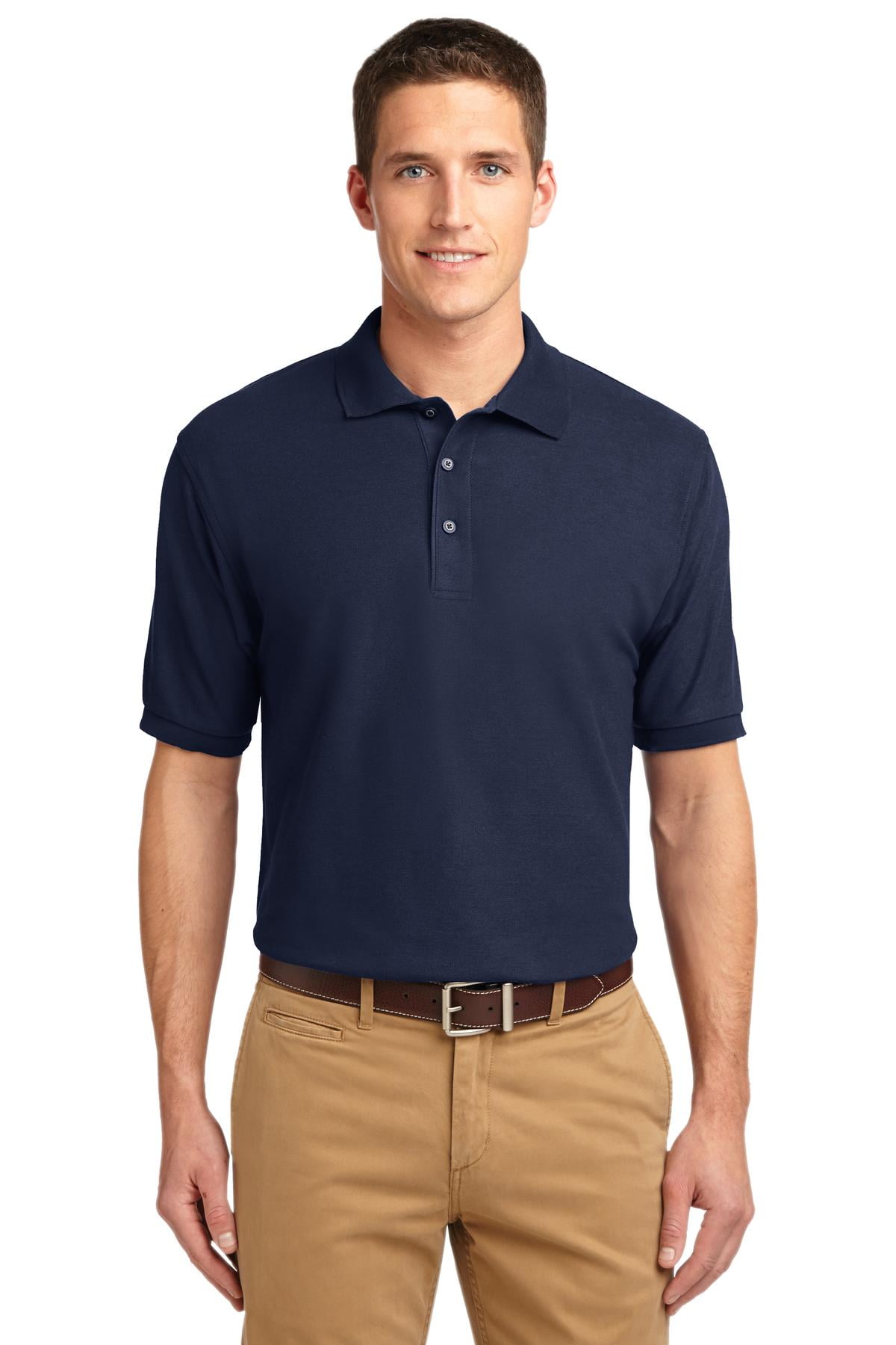 Port Authority K500 Mens Silk Touch Polo T-Shirt, Navy - Small ...