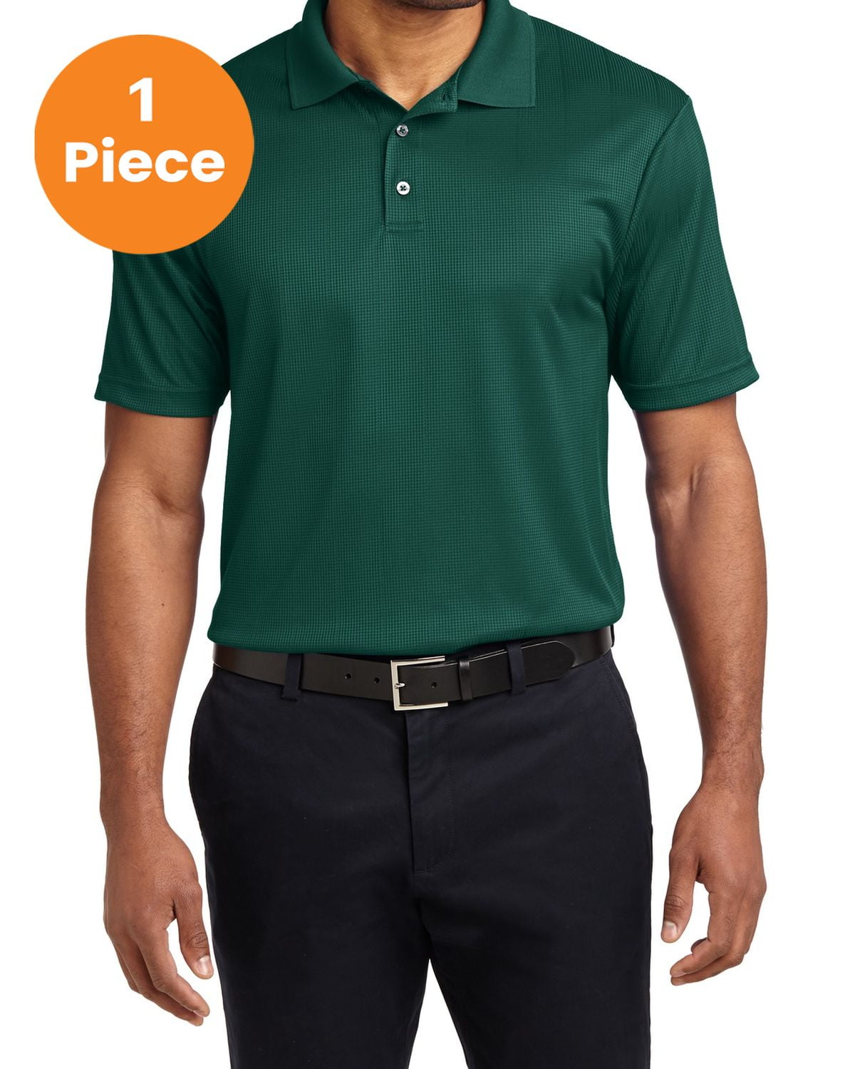Port Authority K528 Performance Fine Jacquard Polo, Green Glen, 2XL, Mens Polo Shirts - Walmart.com
