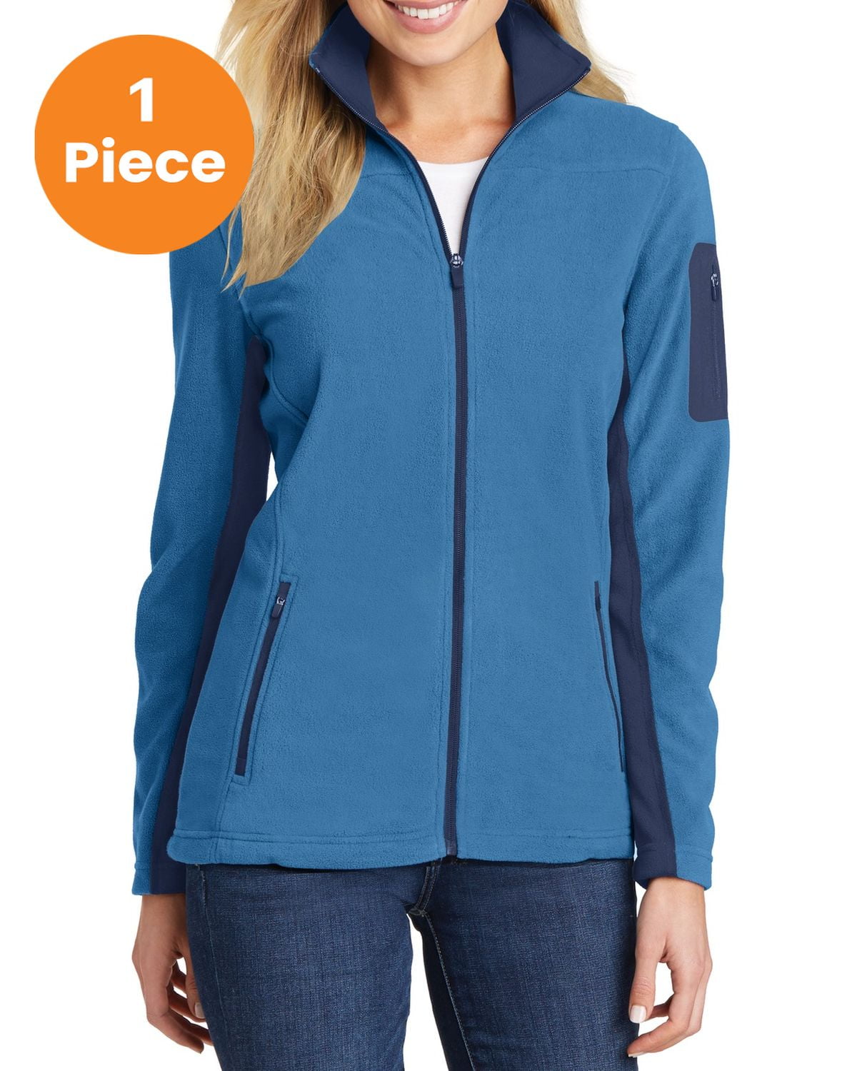 Port Authority L233 Ladies Summit Fleece Full-Zip Jacket, Regal Blue ...