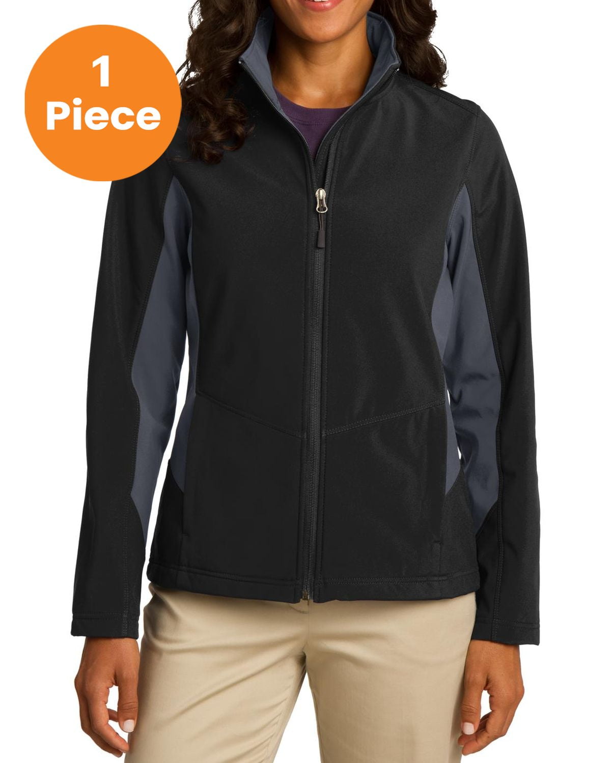 Port Authority L318 Ladies Core Colorblock Soft Shell Jacket , Black ...