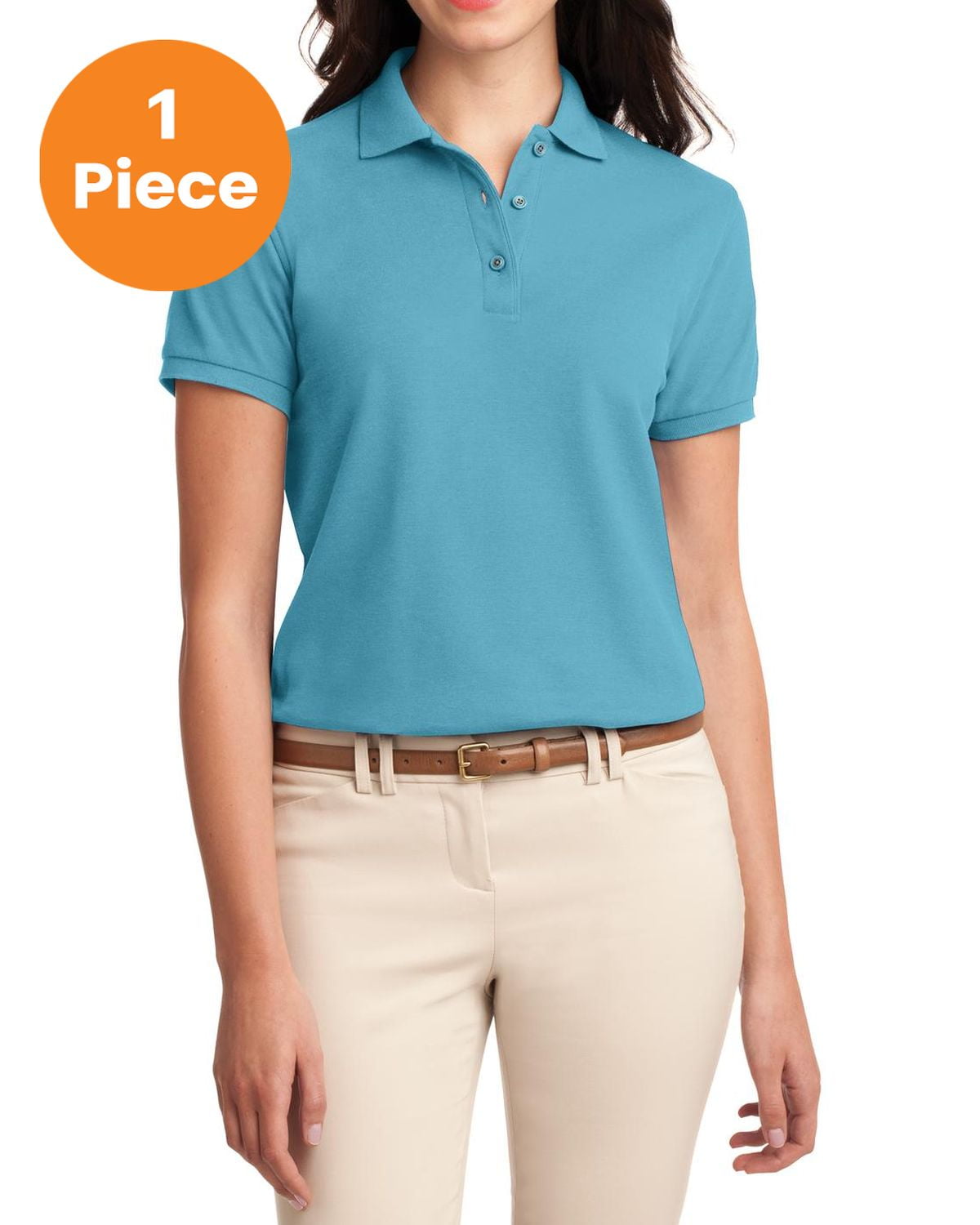 Port Authority L500 Ladies Silk Touch Polo, Maui Blue, 4XL, Womens Polo ...