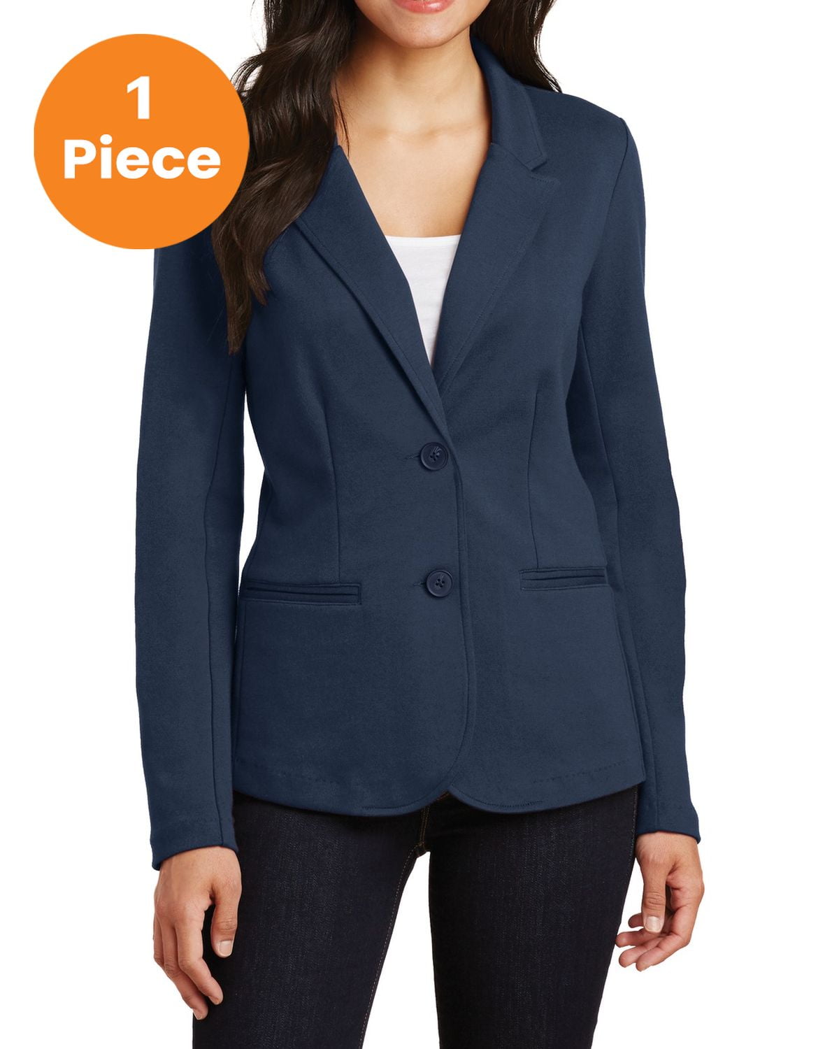 Port Authority LM2000 Ladies Knit Blazer, Deep Navy, L, Womens Blazers ...