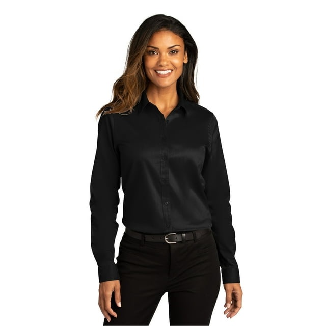 Port Authority LW808 Ladies Long Sleeve SuperPro React Twill Shirt ...
