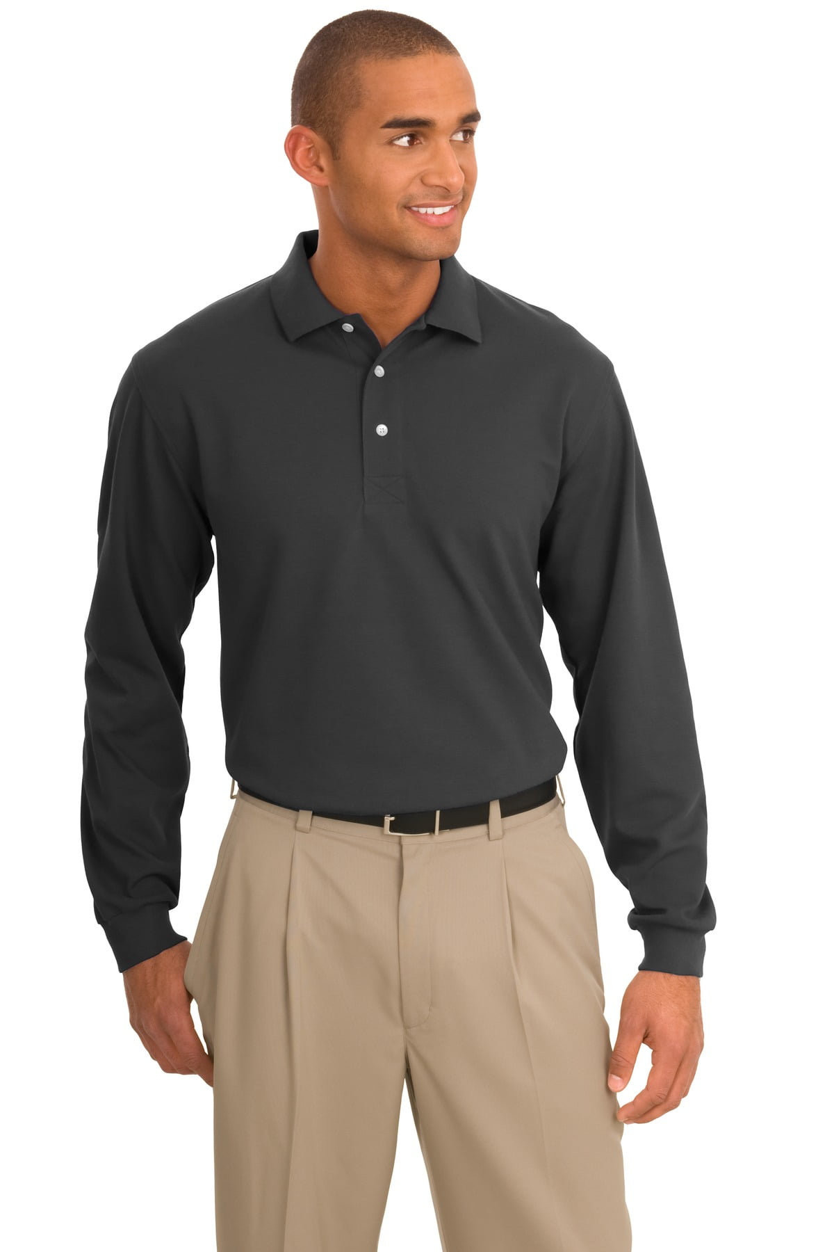Port Authority Men’S Rapid Dry Long Sleeve Polo. K455Ls. - Walmart.com