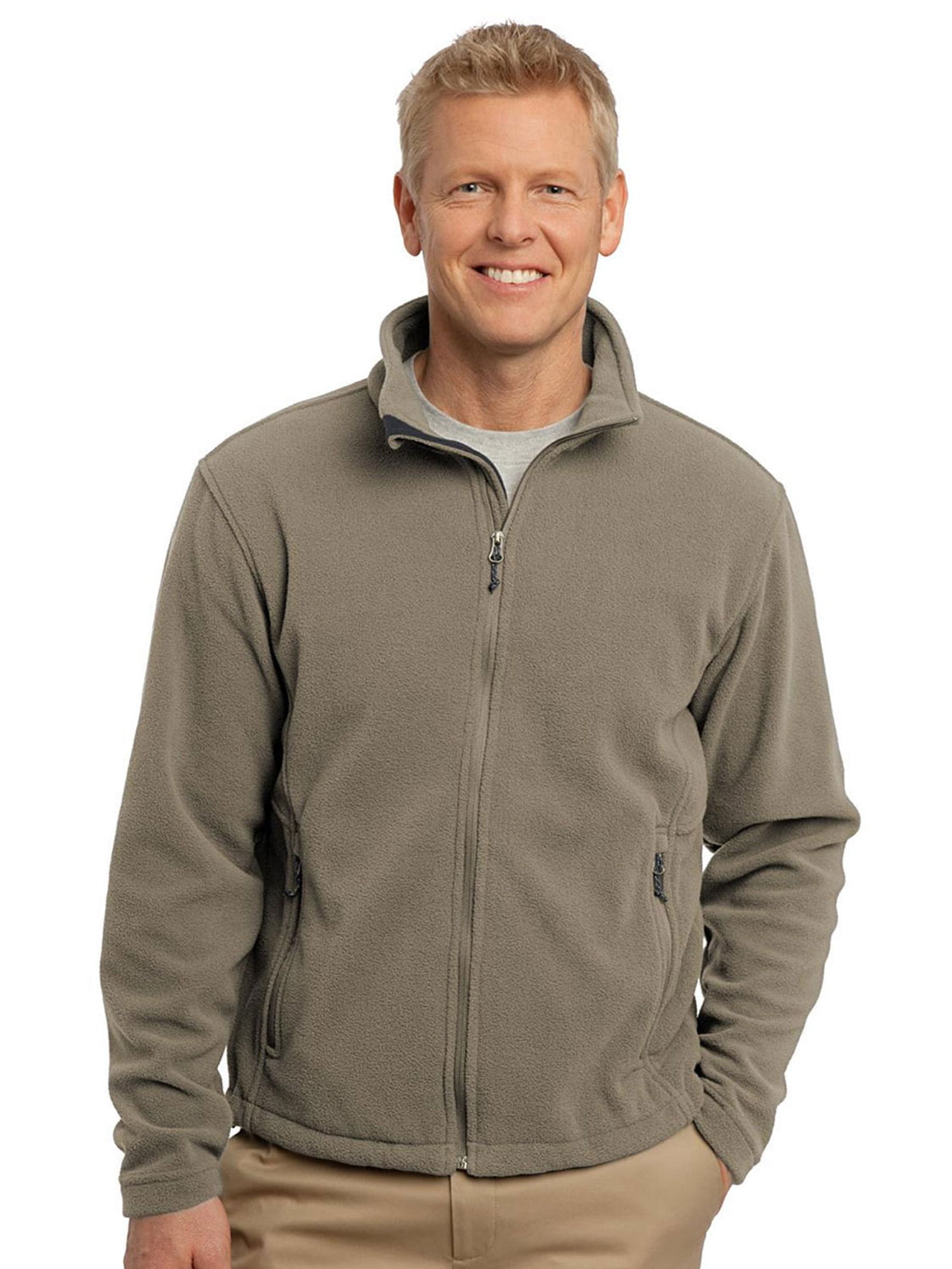 Port Authority Men's Soft Fleece Zippered Pockets Jacket - Walmart.com