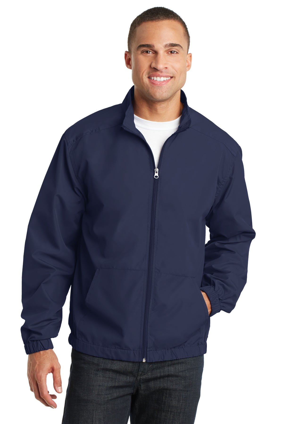 Port Authority Men's Essential Jacket with Front Pouch Pocket, Elastic ...