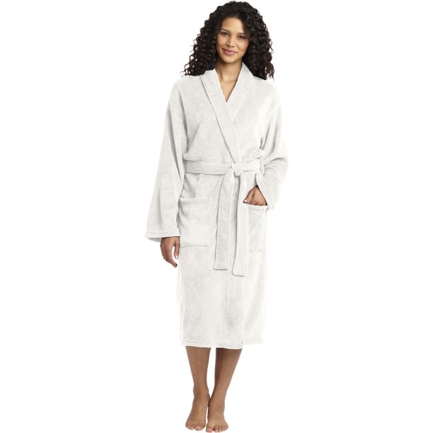 Port Authority Plush Microfleece Shawl Collar Robe - Walmart Business ...