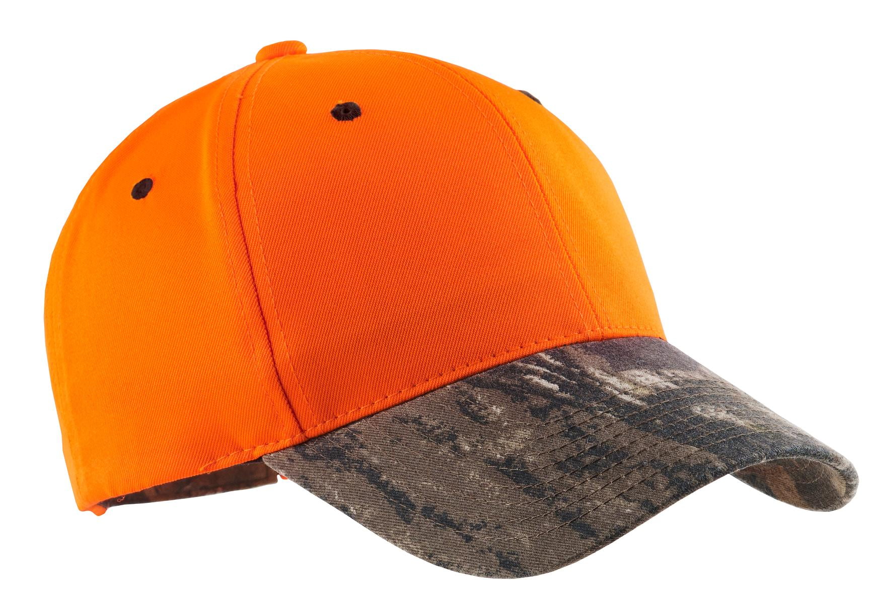 Port Authority Safety Cap with Camo Brim-One Size (Orange Blaze/Mossy ...