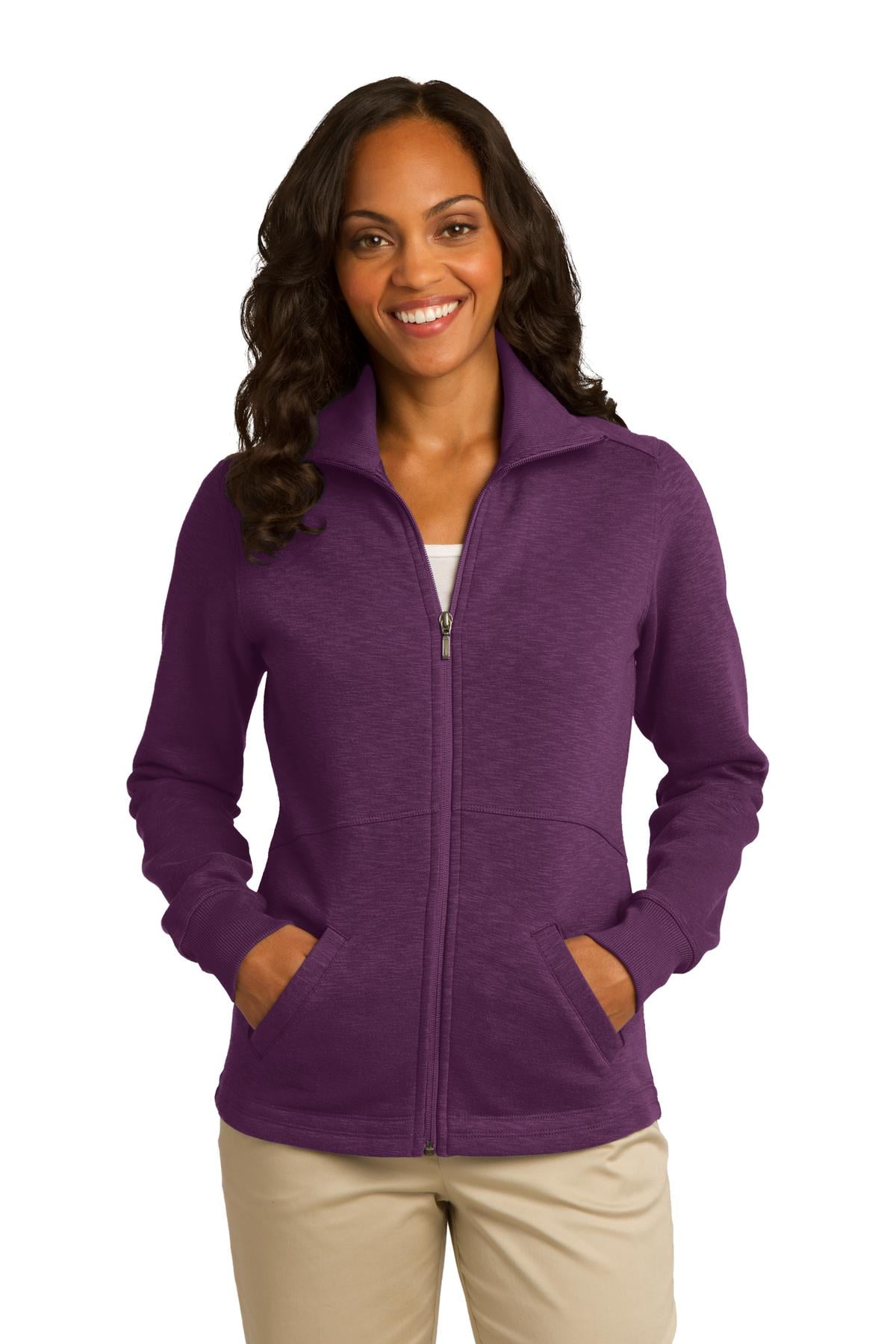 Port Authority Slub Fleece Full Zip Jacket (L293) Bermuda Purple, 2XL ...