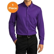 Port & Company Men's Long Sleeve Value Denim Shirt - Walmart.com