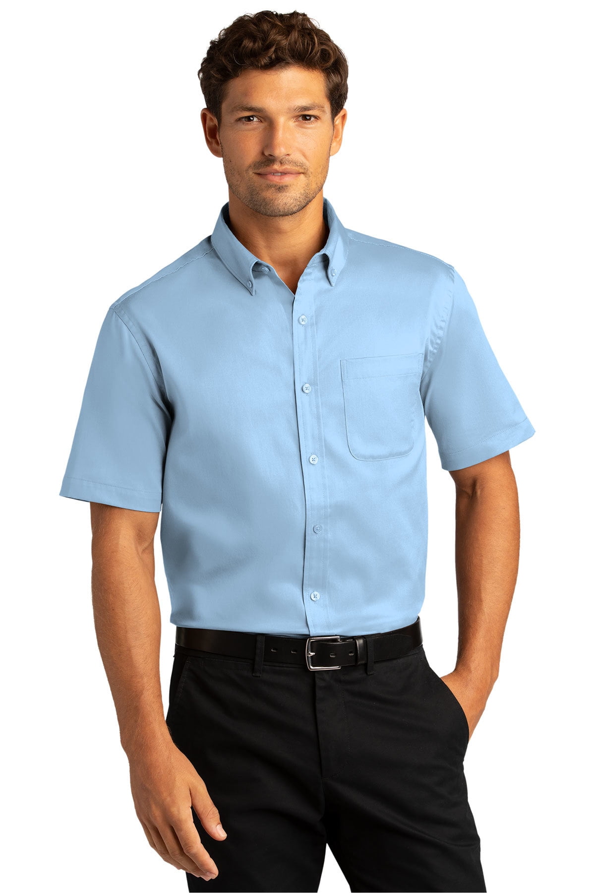 Port Authority W809 Short Sleeve React Twill Shirt, Men'a Dress Shirt ...