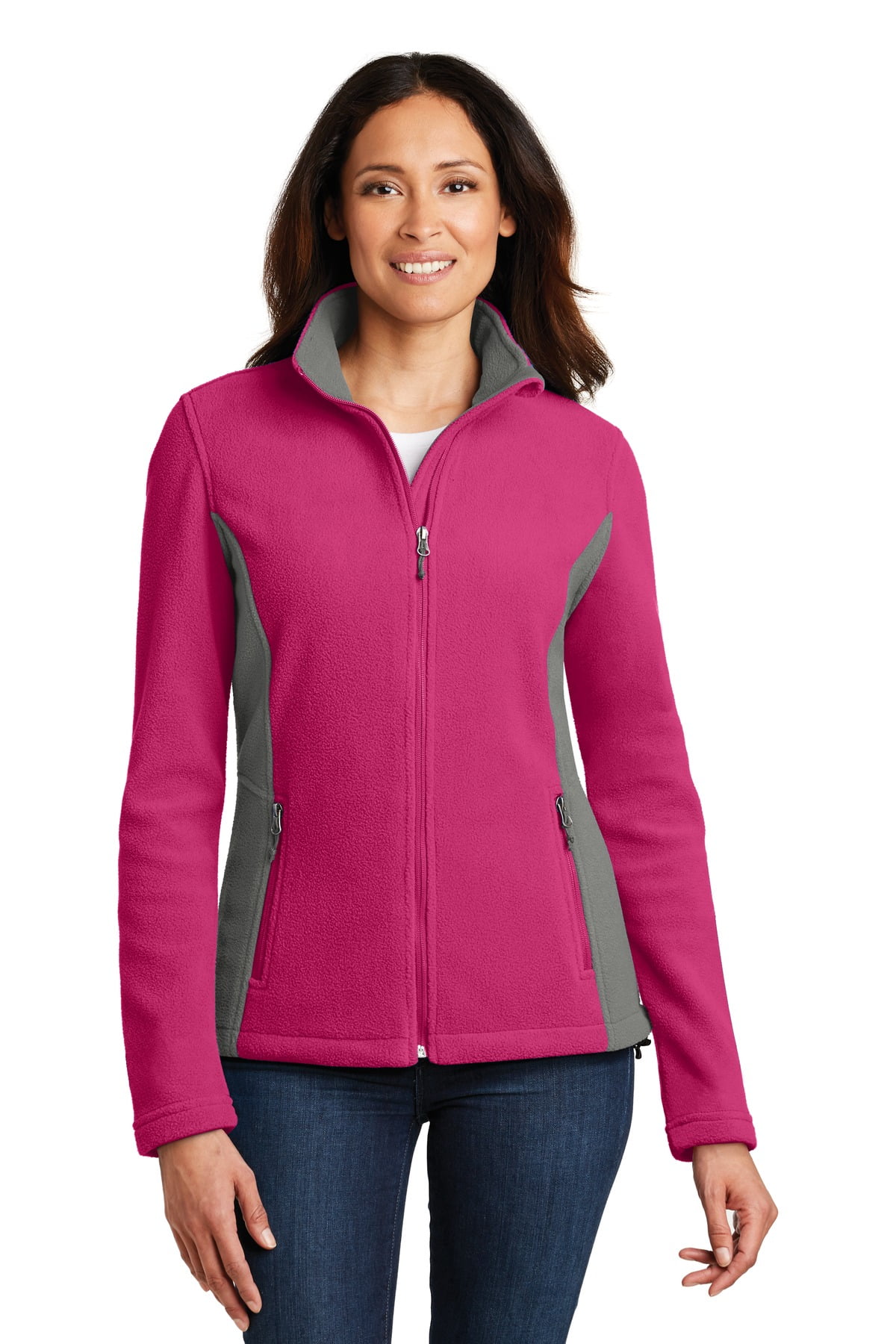 Port Authority Women's Colorblock Value Fleece Jacket. L216 - Walmart.com