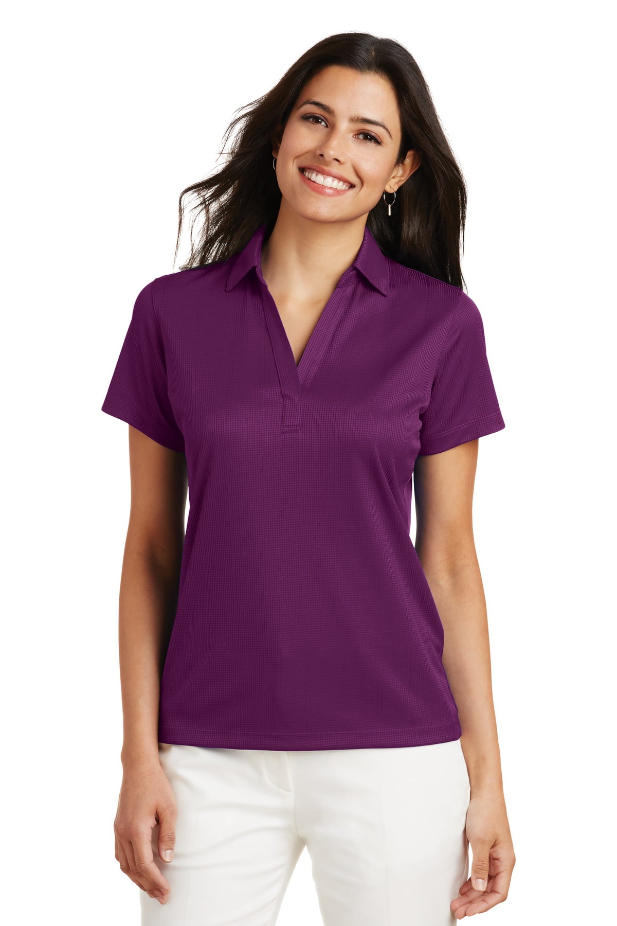 Port Authority Women's Lightweight Jacquard Polo Shirt_Violet Purple_S ...