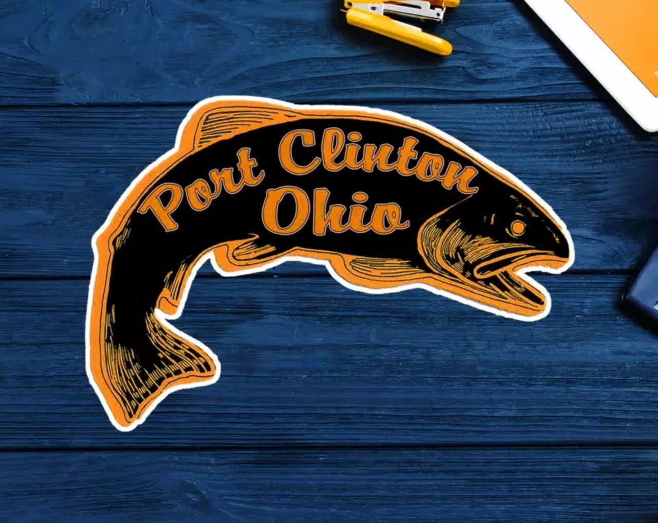 Port Clinton Ohio Vintage Sticker Decal Fish Lake Erie Walleye Phone ...