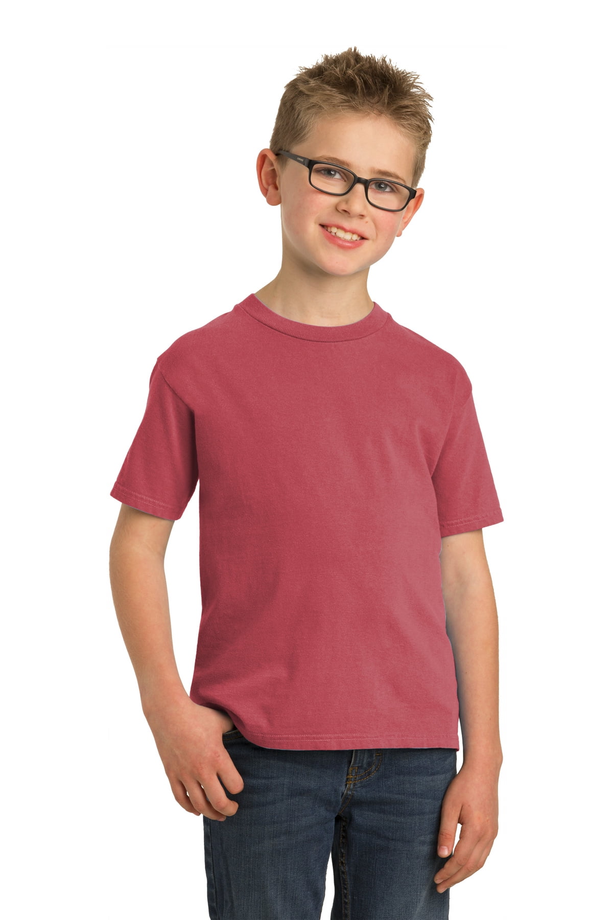 Port & Co Boy's Pigment-Dyed Tee - Walmart Business Supplies