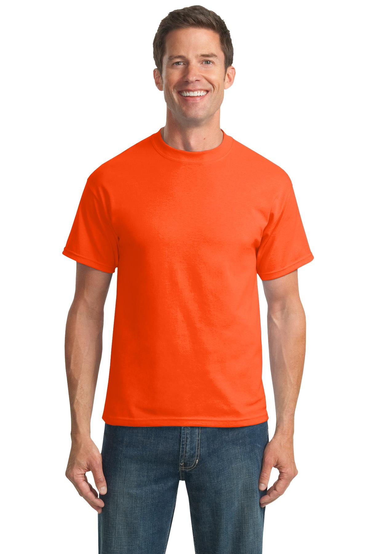 Port & Company 50/50 Cotton/Poly TShirt (PC55) Safety Orange, XL ...