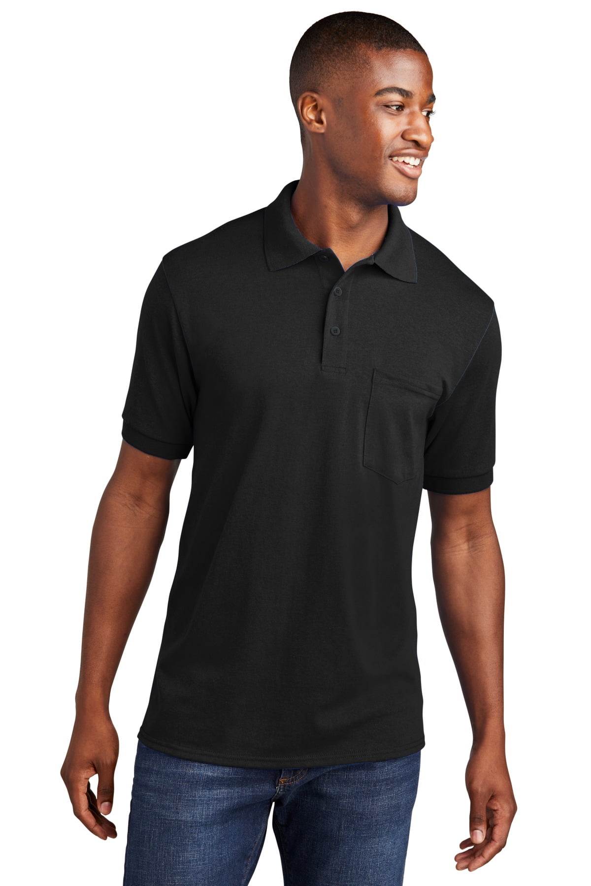 Port & Company KP55P Mens Core Blend Jersey Knit Pocket Polo T-Shirt ...