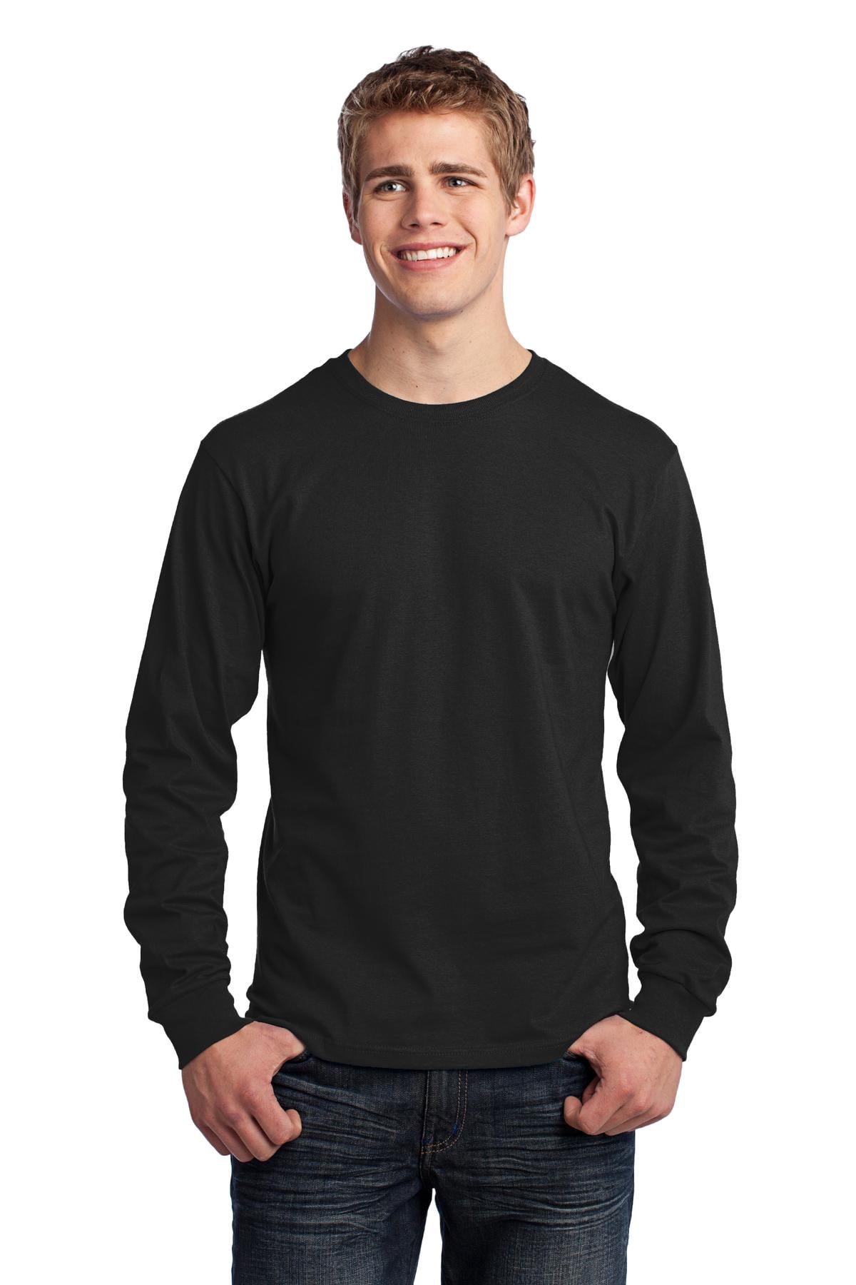 Port & Company Long Sleeve 5.4-oz. 100% Cotton T-Shirt. Jet Black. 4XL ...