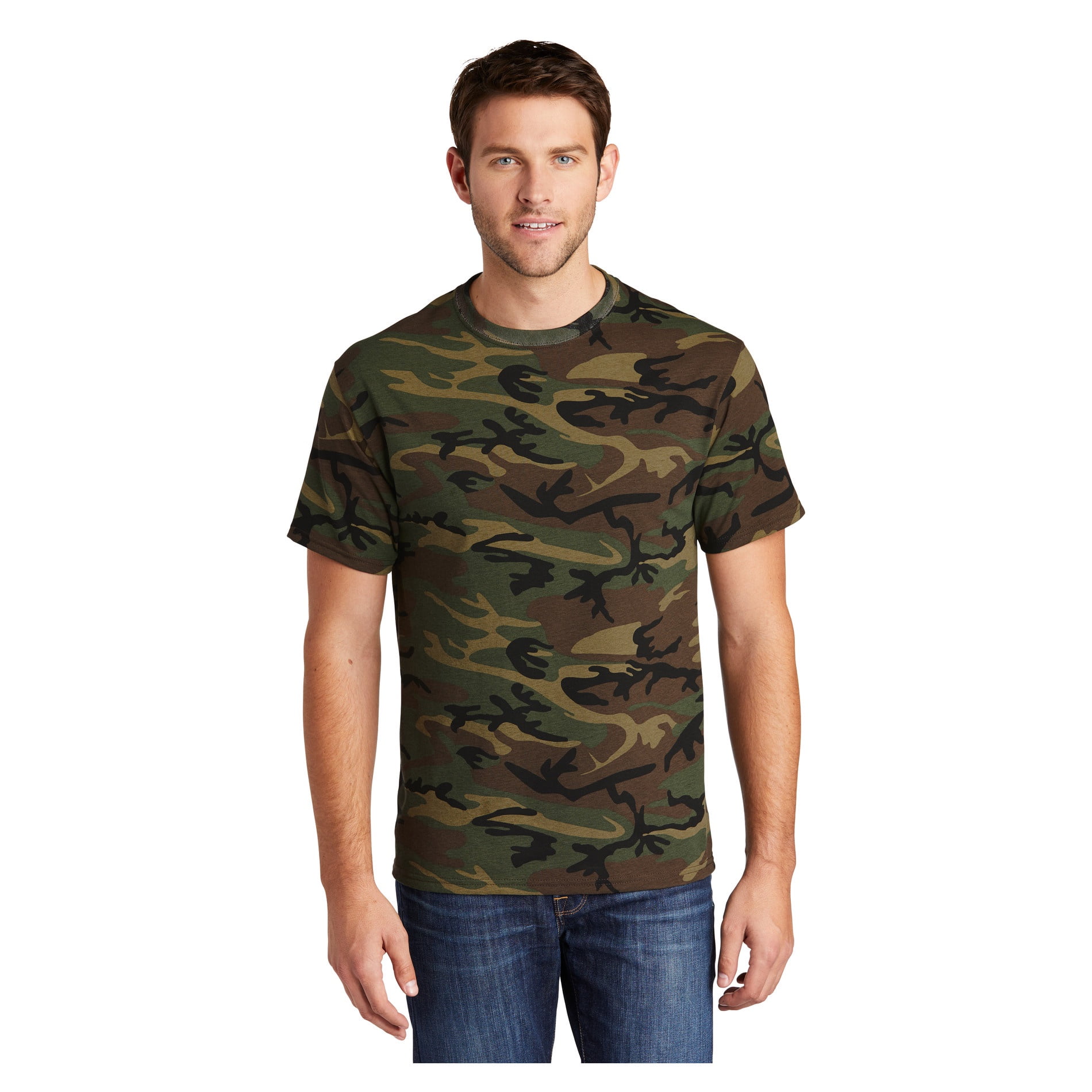 Port & Company Men's 5.4-oz 100% Cotton Camo Tee Shirt Military Camo 4X ...
