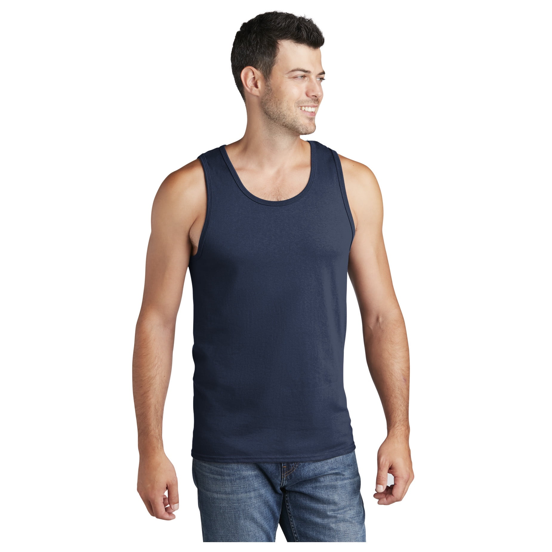 Port & Company Men's Casual Core Cotton Tank Top Navy PC54TT X-Large ...