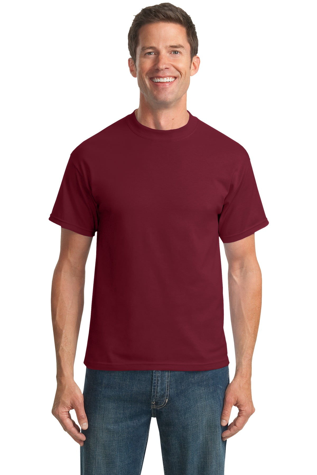 Port & Company Mens 50/50 Cotton/Poly T-Shirts, 3XLT, Cardinal ...