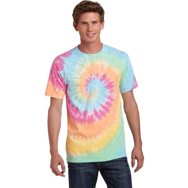 Port & Company PC147 Tie-Dye Tee, Pastel Rainbow, XL - Walmart.com