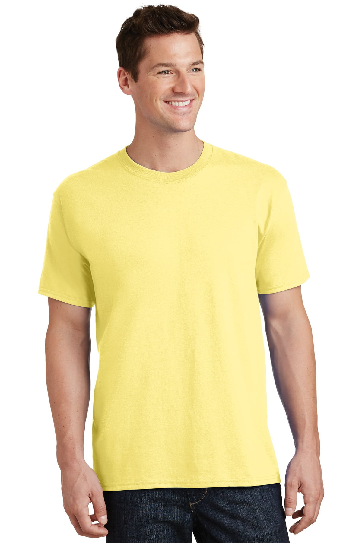 Port & Company PC54 Mens Core Cotton Tees, Yellow - 4XL - Walmart.com