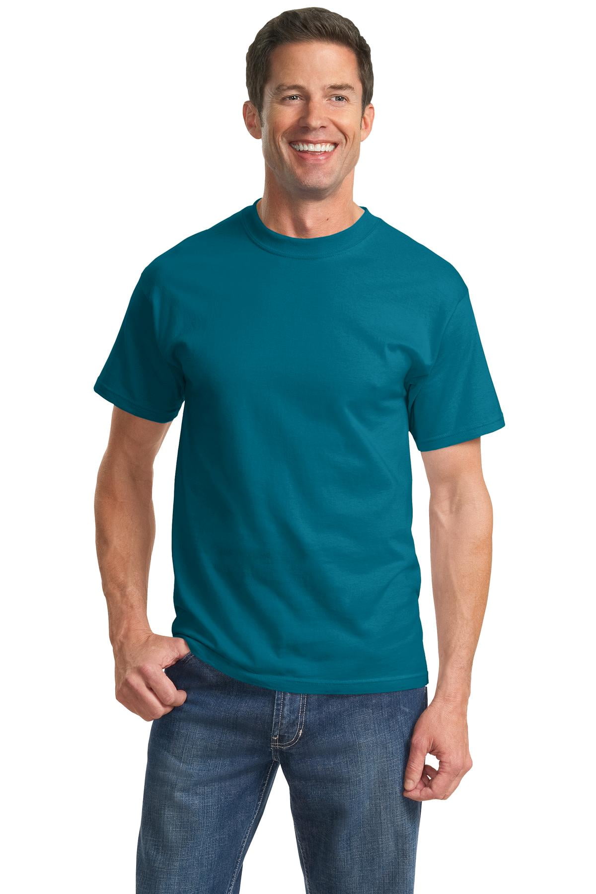 Port & Company PC61 Mens Essential Tees, Teal - 5XL - Walmart.com