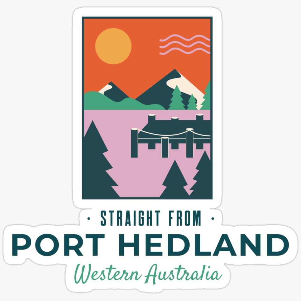 Port Hedland Wa Sticker Phone Decal Water Bottle Stickers Car Decals ...