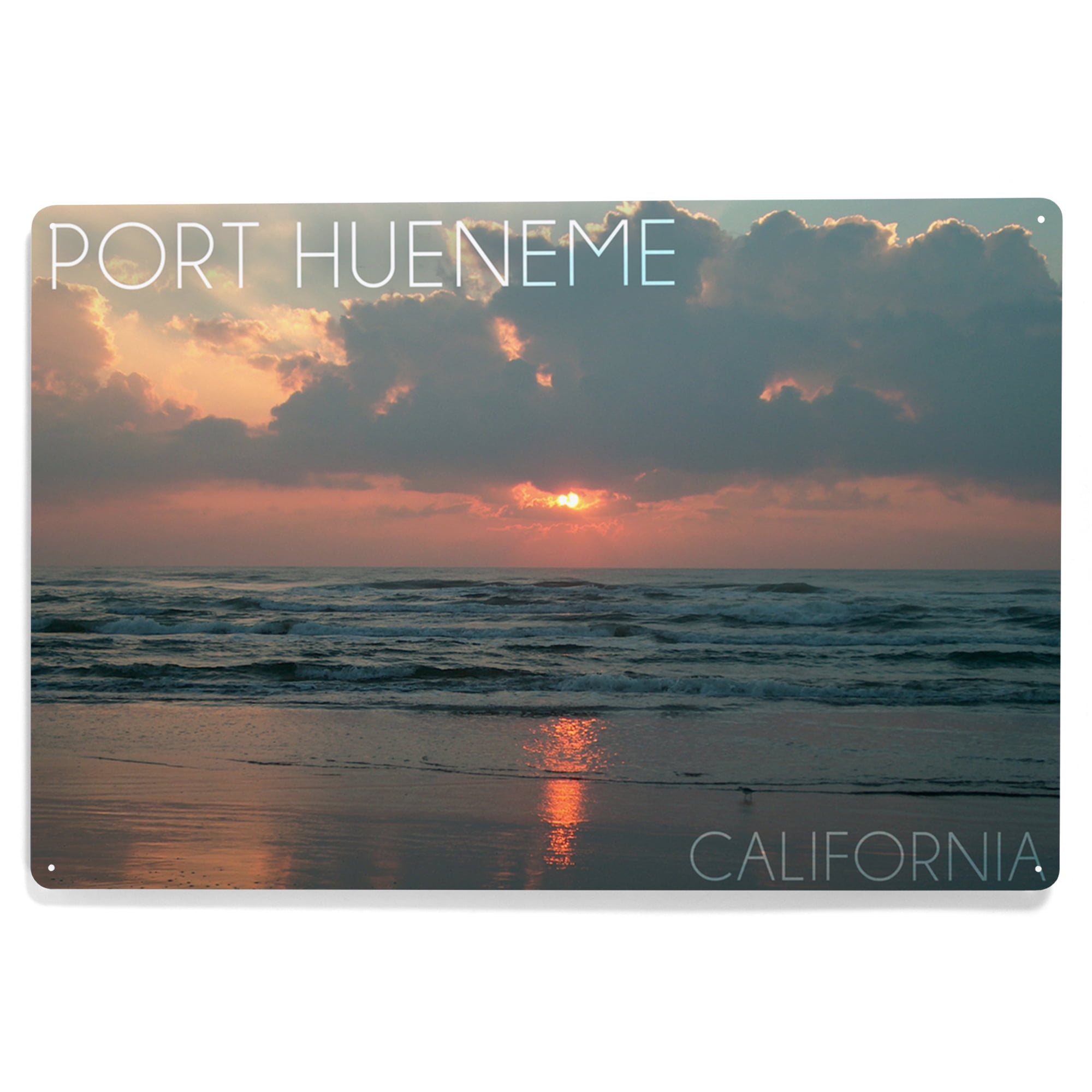 Port Hueneme, California, Ocean at Dawn (12x18 Aluminum Art, Indoor ...