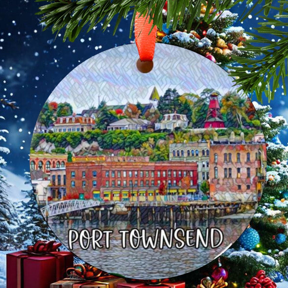 Port Townsend Washington Christmas Ornament, Ceramic, Acrylic - Travel ...