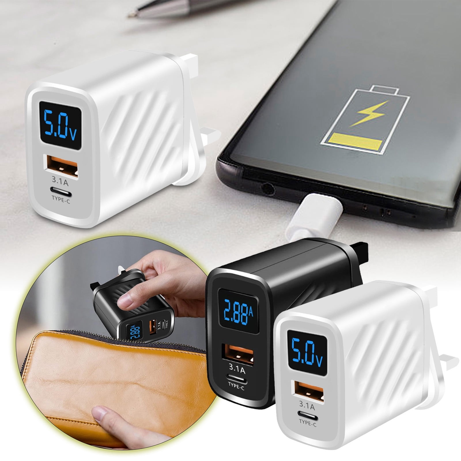 Port USB Travel Power Adapter Global Mobile Phone Charger UK ...