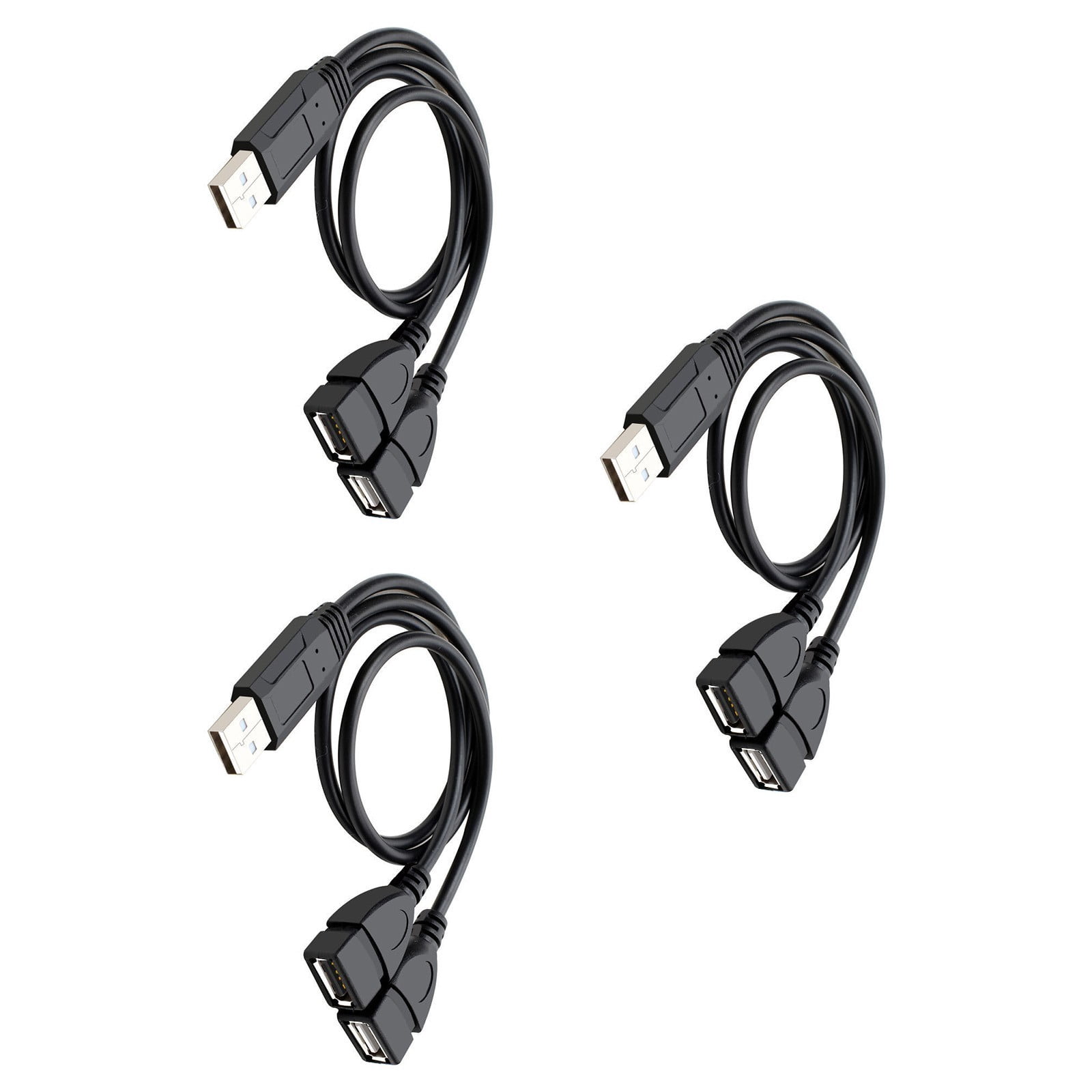 Port USB2.0 Extender Cable Male to 2 Female Splitter for Printer ...