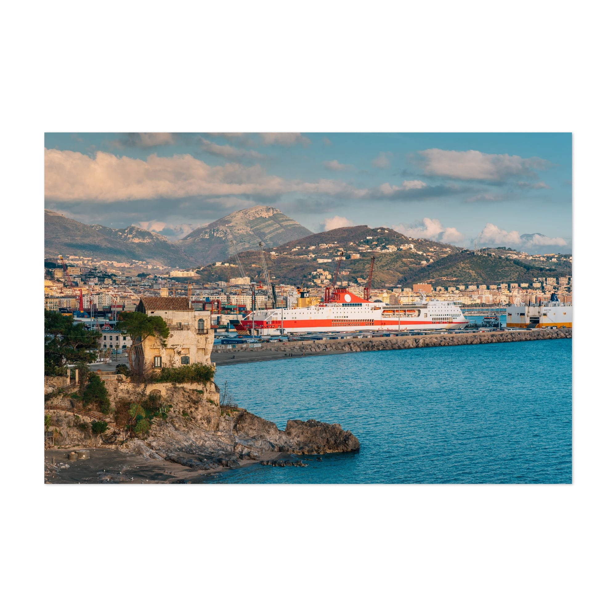 Port of Salerno - Salerno Campania Italy Photography Unframed Wall Art ...