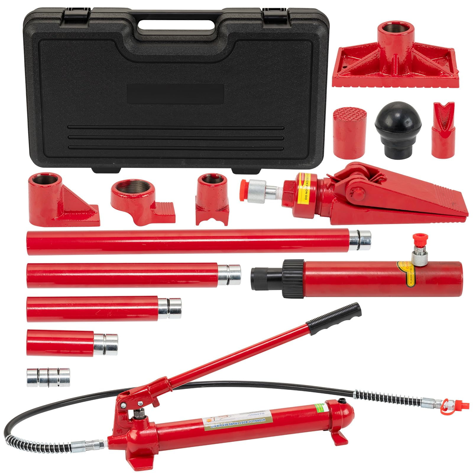Porta Power Hydraulic Kit Portable Hydraulic Jack with Oil Hose, Auto Body Frame Repair Kit ...