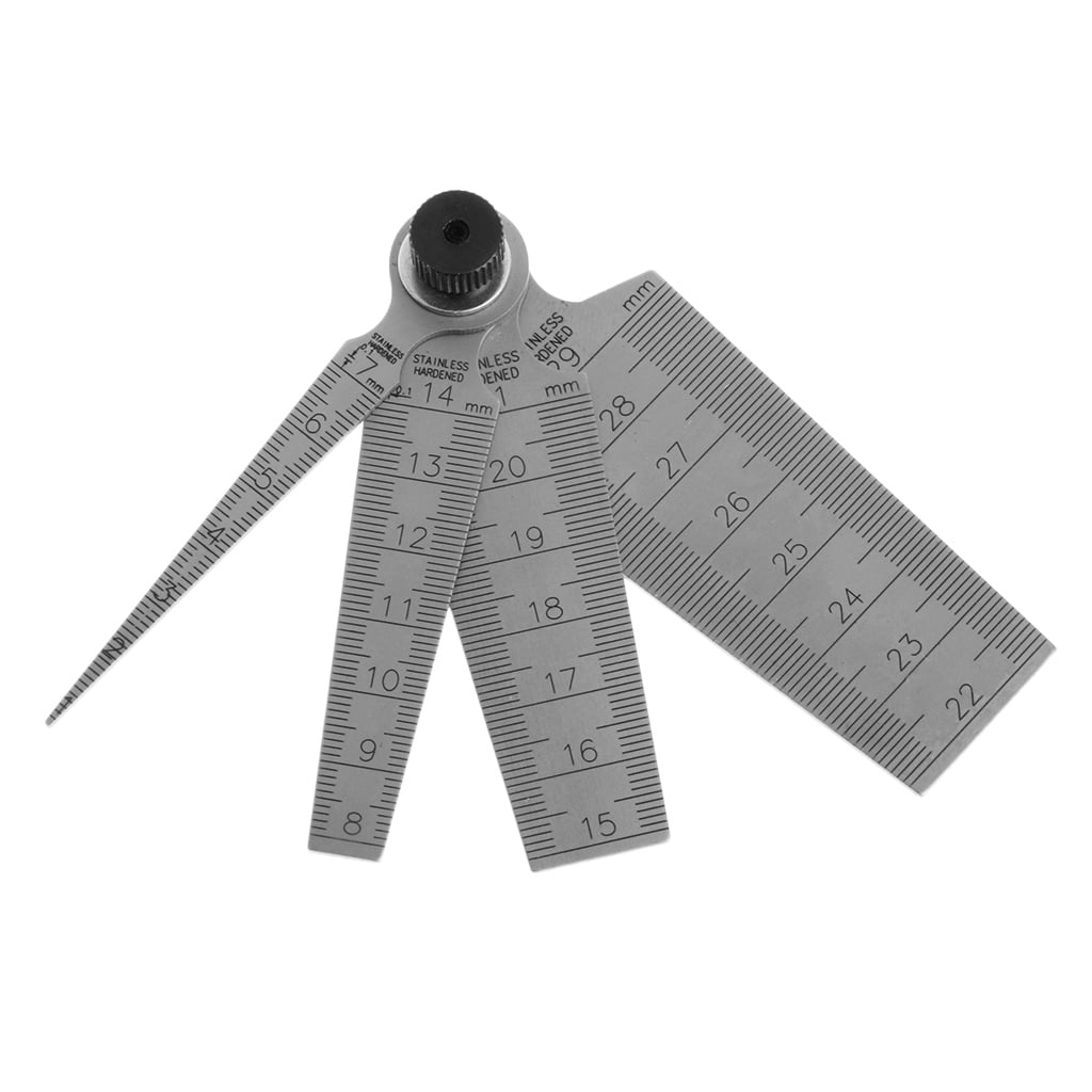 Portable 0-29mm Depth Ruler Hole Inspection Tool Welding Taper Gauge ...