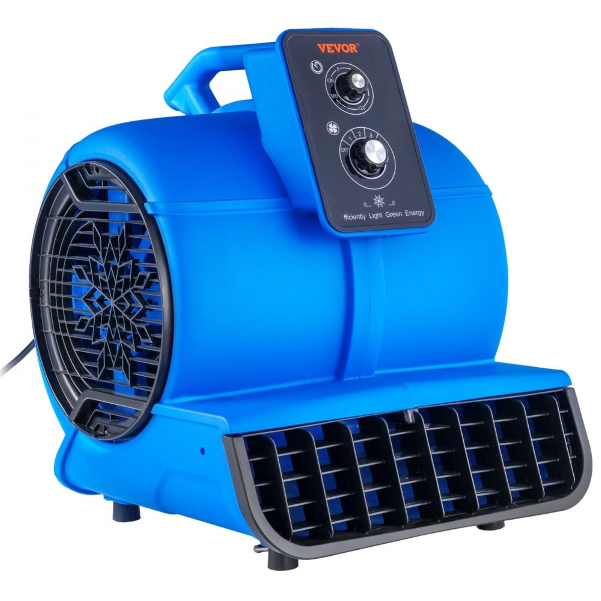 Portable 1/2 HP Floor Blower with 2600 CFM Air Mover for Fast Drying ...